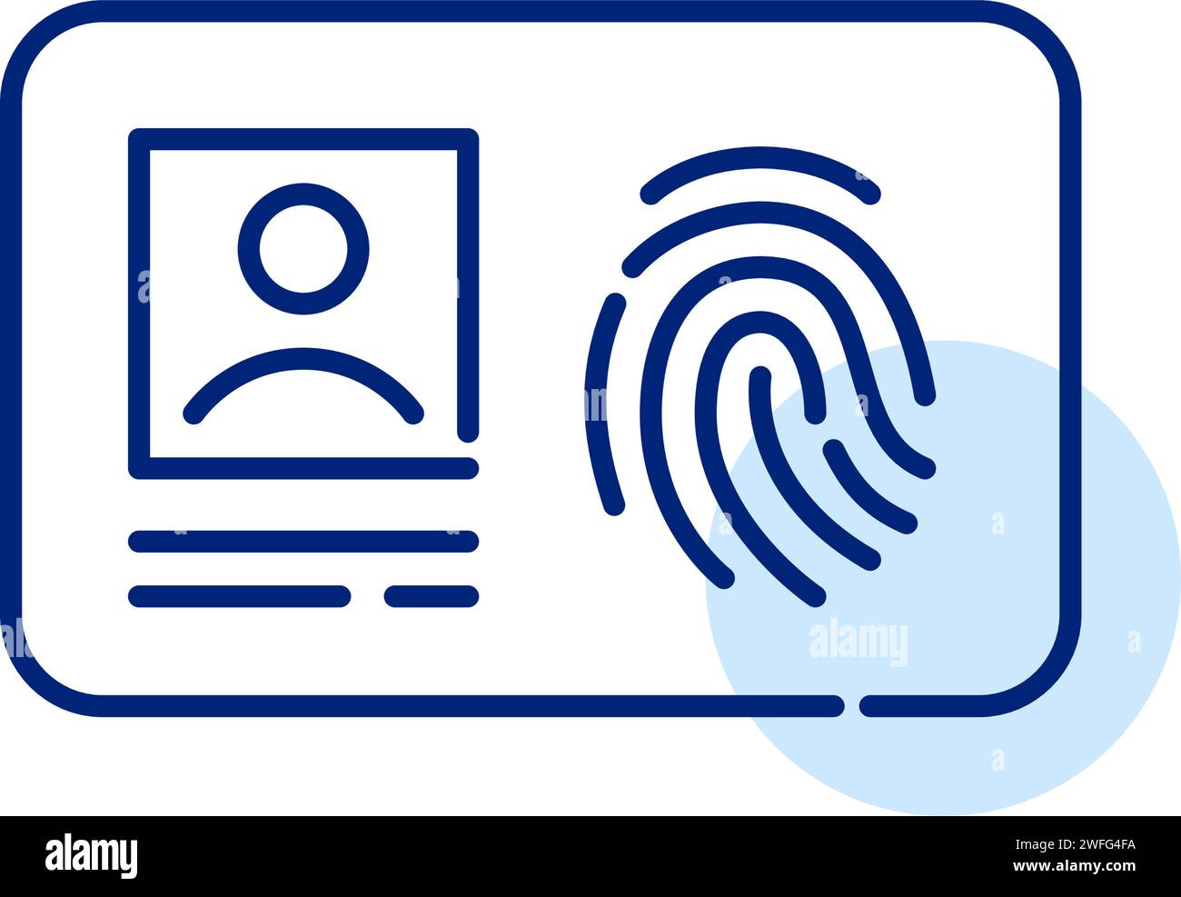 Identity card with fingerprint signifying the role of biometric data in ...