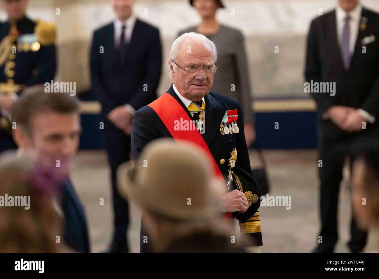 Stockholm, Sweden. 30th Jan, 2024. King Carl XVI Gustaf of Sweden and ...