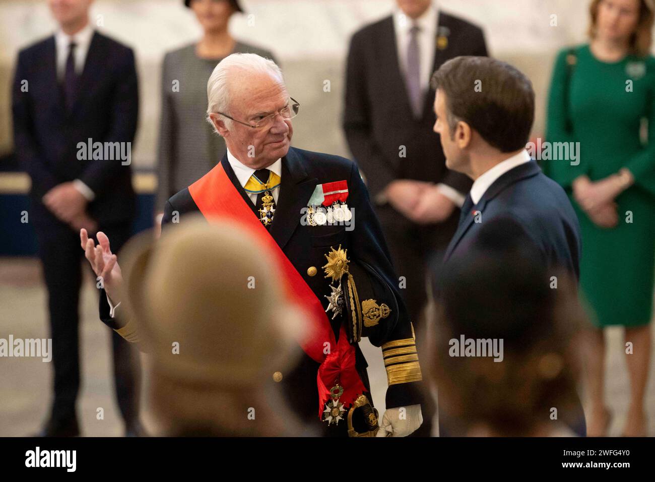 Stockholm, Sweden. 30th Jan, 2024. King Carl XVI Gustaf of Sweden and ...