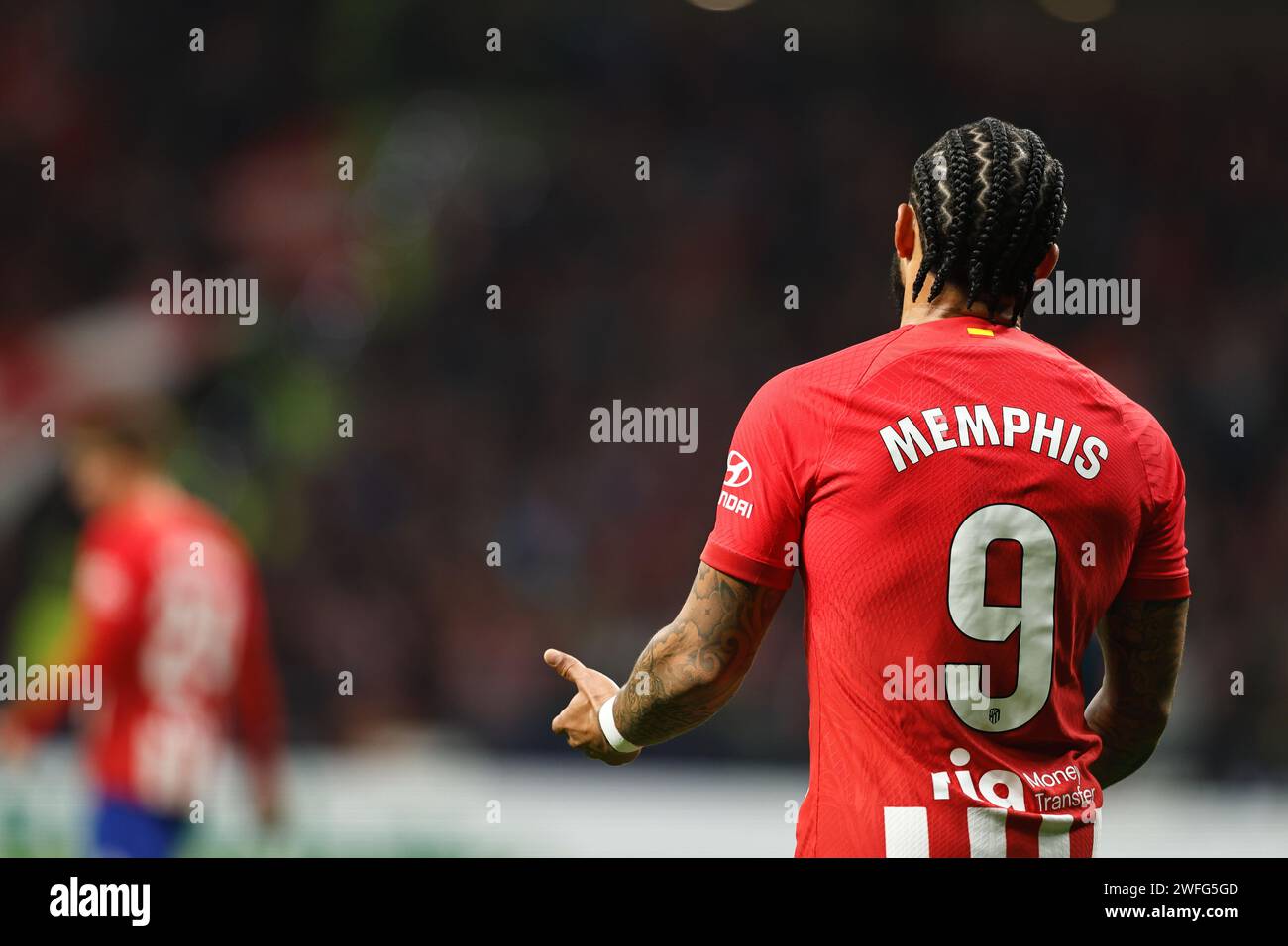 Madrid, Spain. 28th Jan, 2024. Memphis Depay (Atletico) Football/Soccer ...