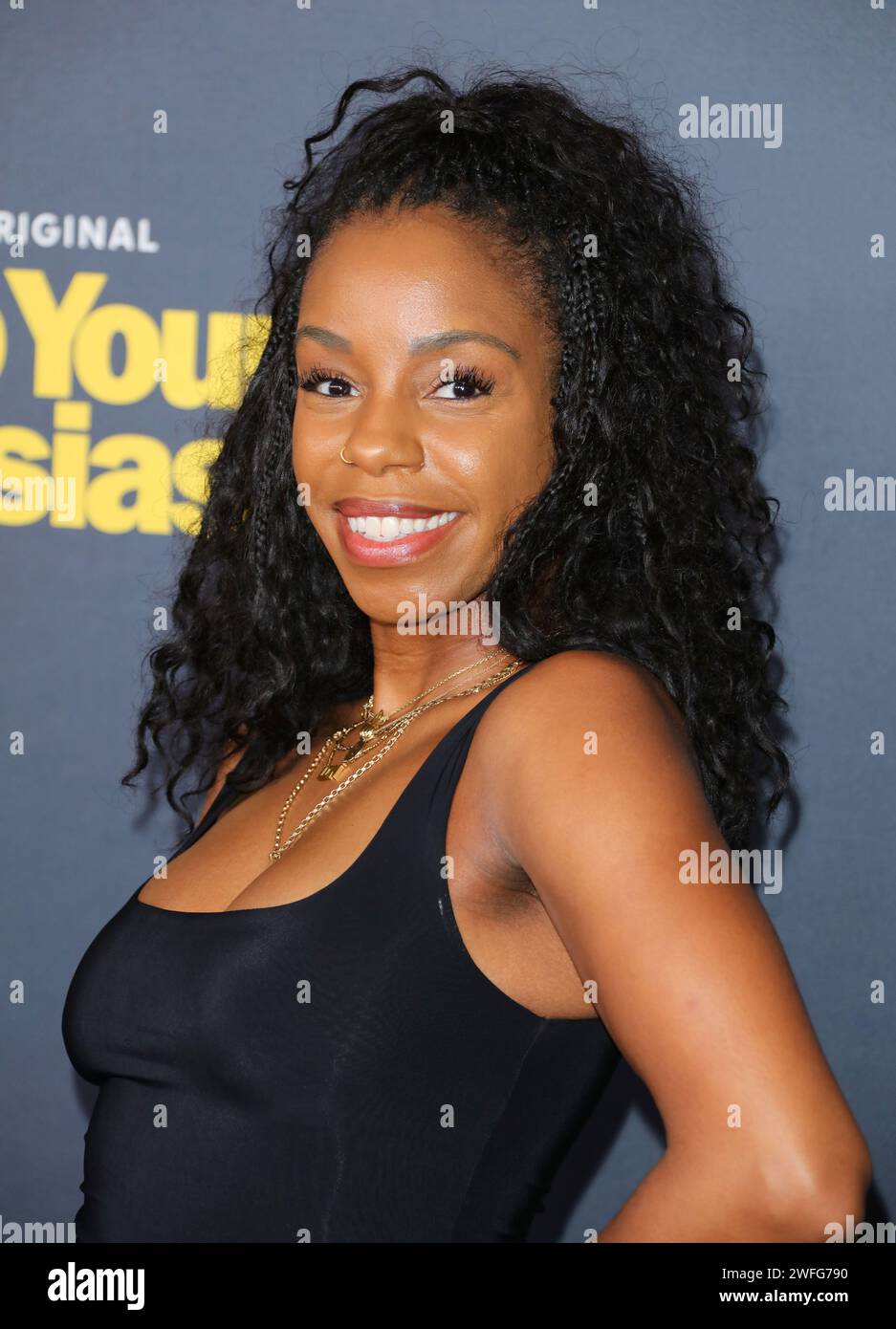 Los Angeles, USA. 30th Jan, 2024. London Hughes arrives at Curb Your ...