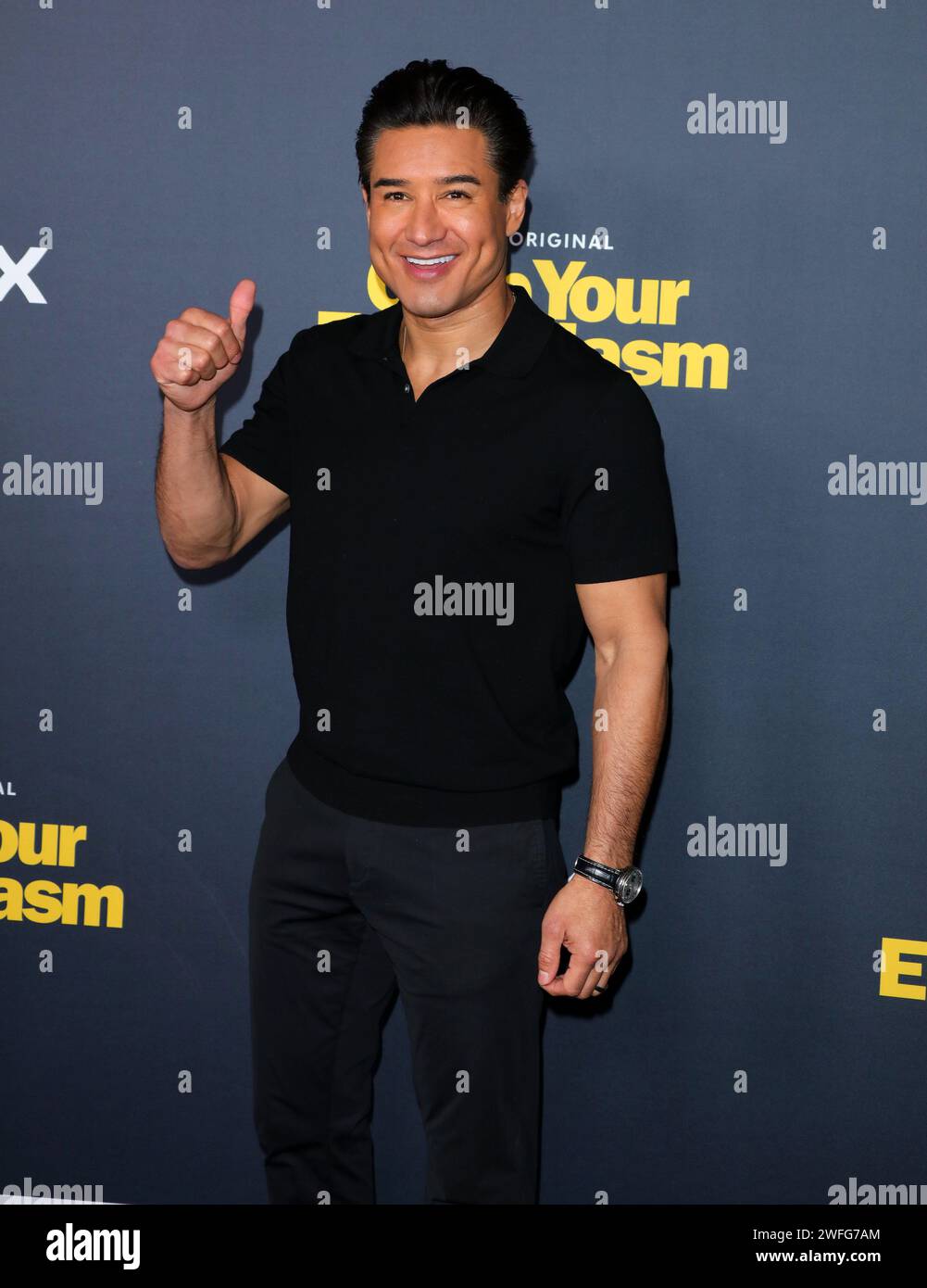 Los Angeles, USA. 30th Jan, 2024. Mario Lopez arrives at Curb Your ...
