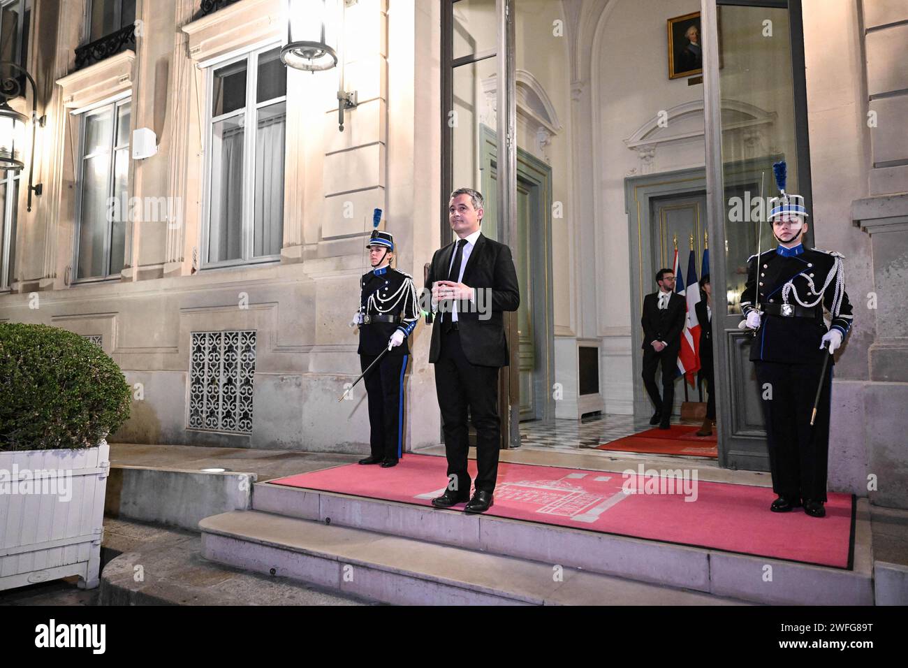 Paris, France. 30th Jan, 2024. Gerald Darmanin, Minister for the ...
