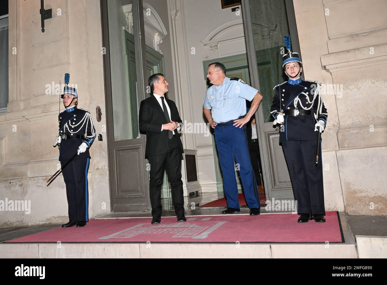 Paris, France. 30th Jan, 2024. Gerald Darmanin, Minister for the ...