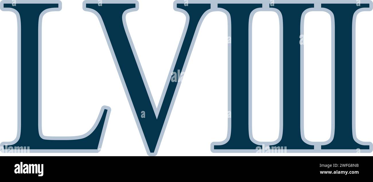 Roman Numeral Number 58 Stock Vector Image & Art - Alamy