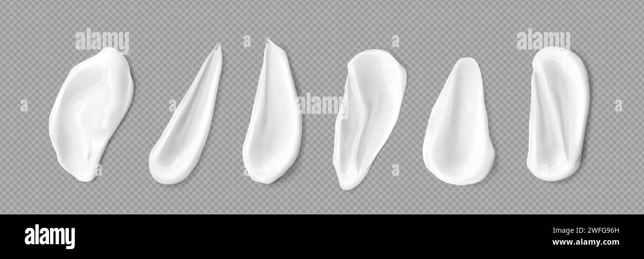 Set of scrub cream swatches isolated on transparent background. Vector ...