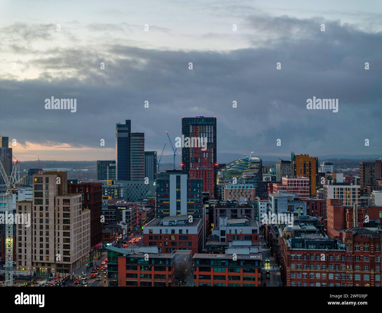 Aerial Image of Manchester cityscape photographed from Ancoat area ...