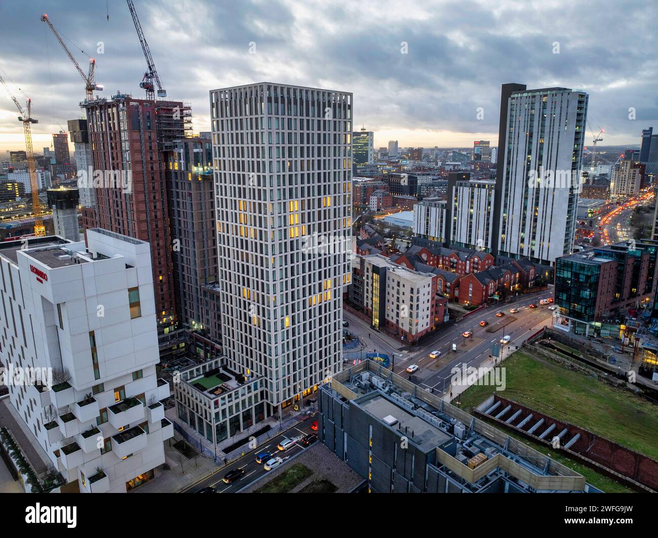 Great Ancoats street in Manchester early evening Stock Photo - Alamy