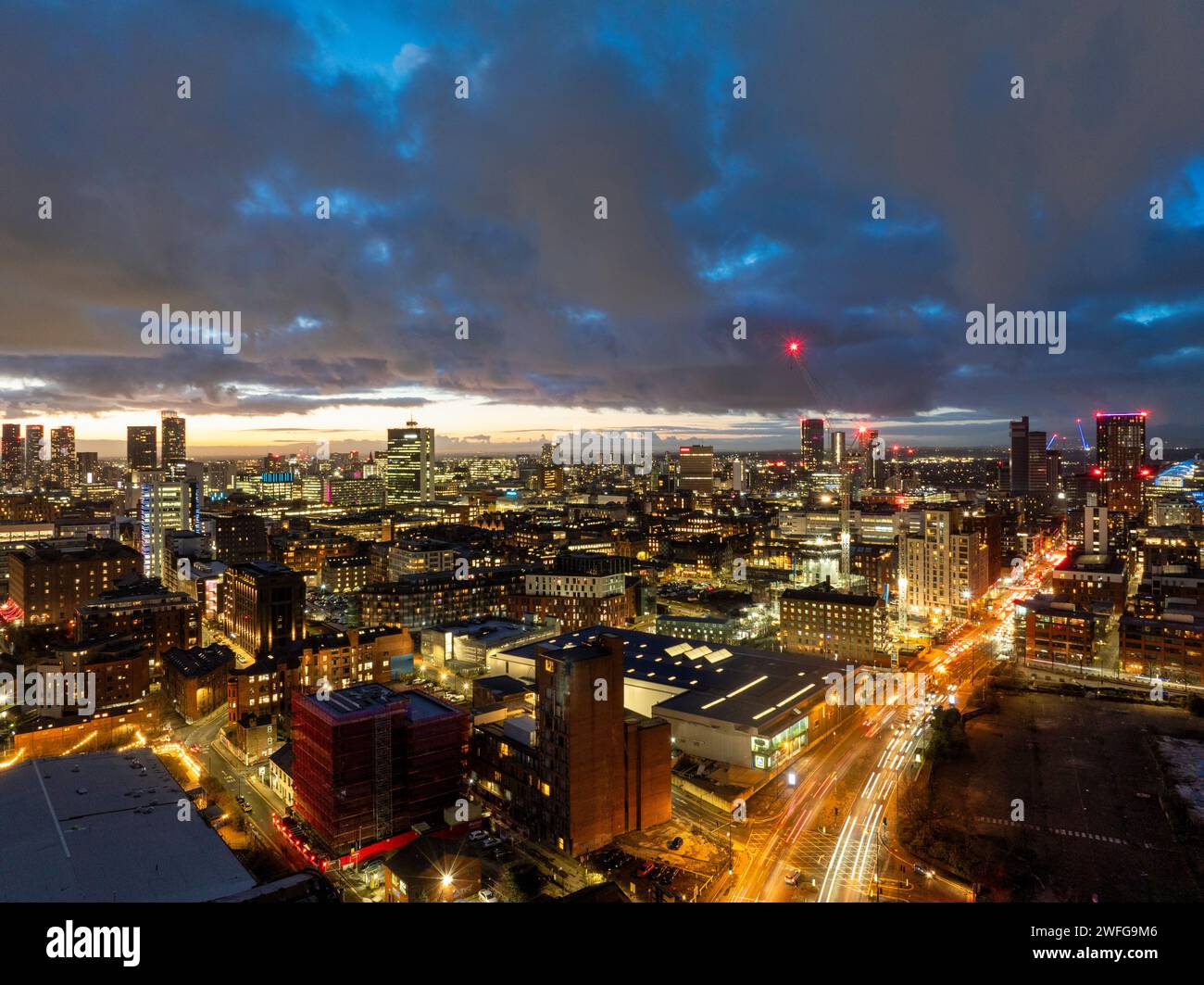 Aerial Image of Manchester cityscape photographed from Ancoat area ...