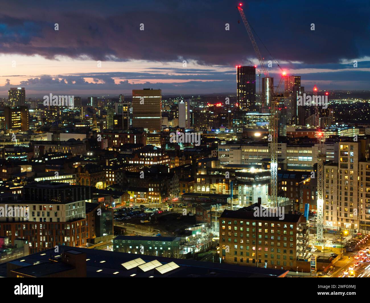 Aerial Image of Manchester cityscape photographed from Ancoat area ...