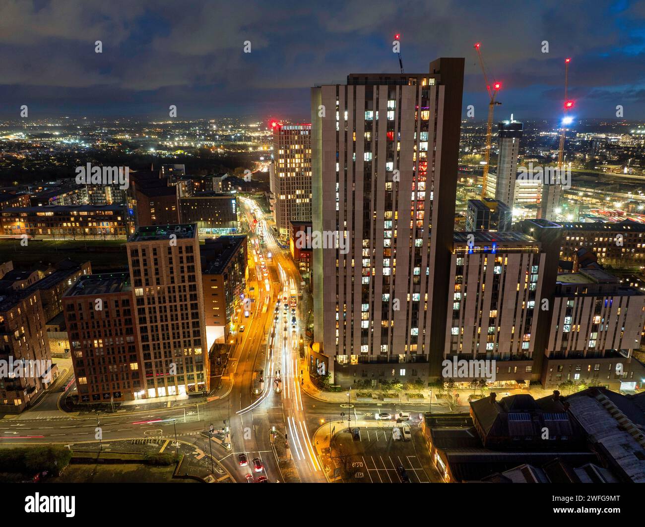 Great Ancoats street in Manchester early evening Stock Photo - Alamy