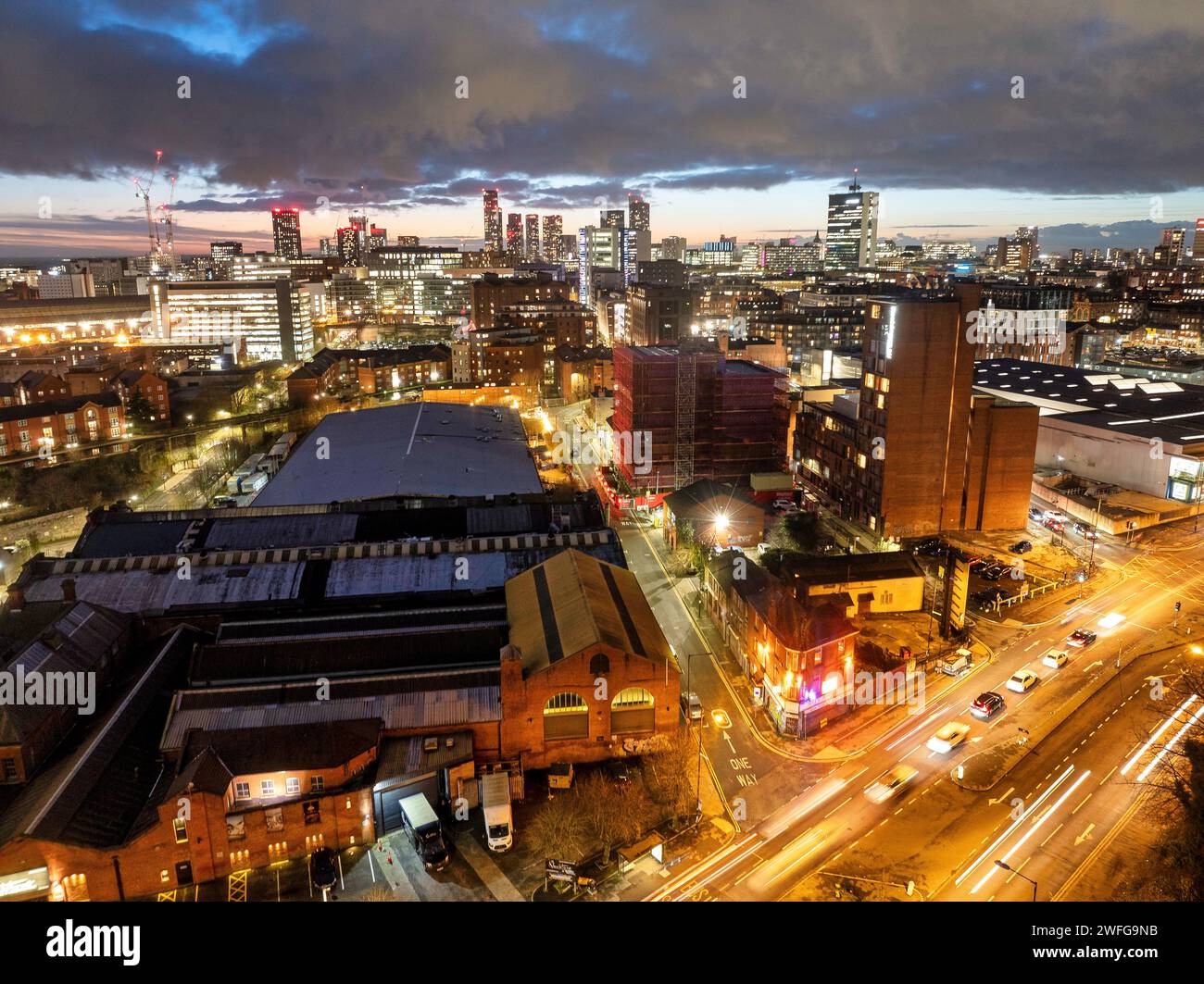 Aerial Image of Manchester cityscape photographed from Ancoat area ...