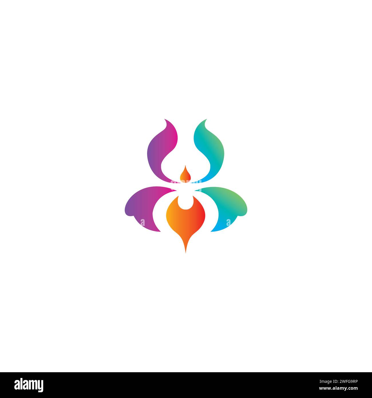 Flower Logo Full Color Combination. Nature Flower Logo Stock Vector ...