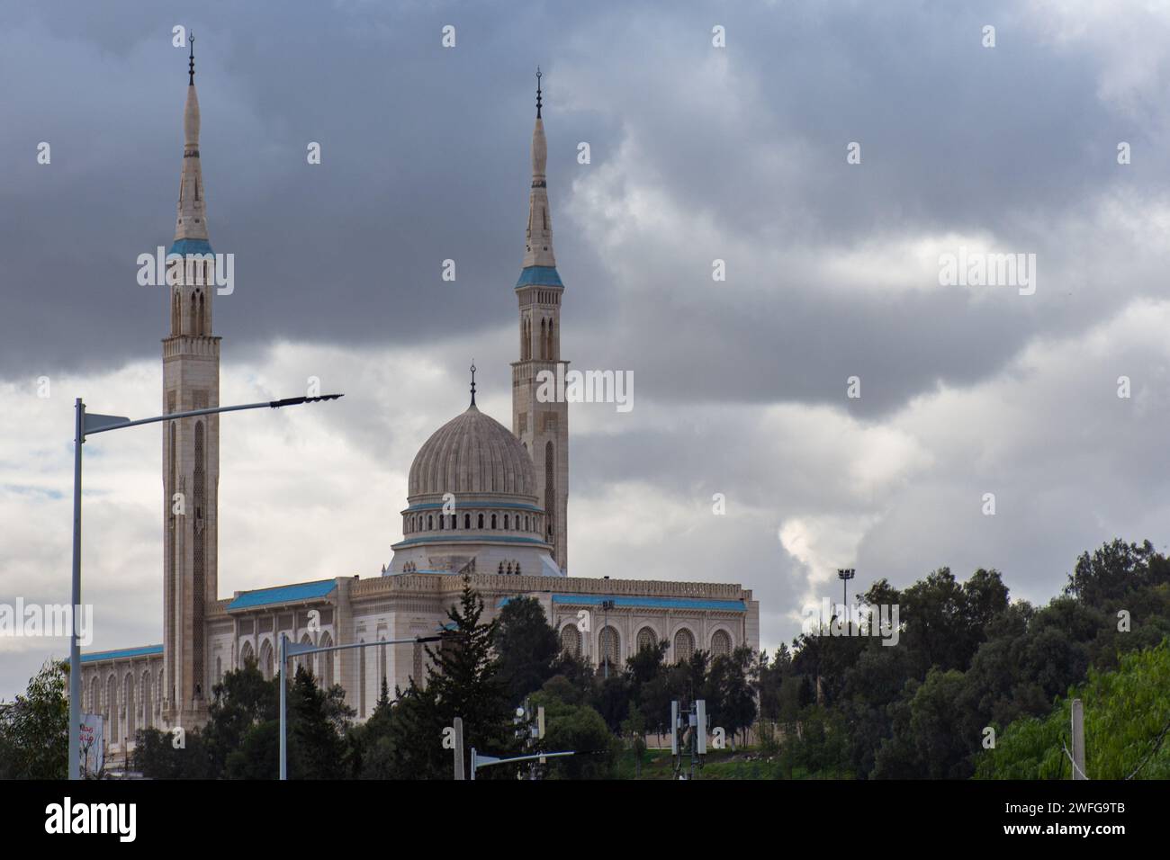 View of Amir Abdel Kader Mosque the famous landmark in Constantine City ...