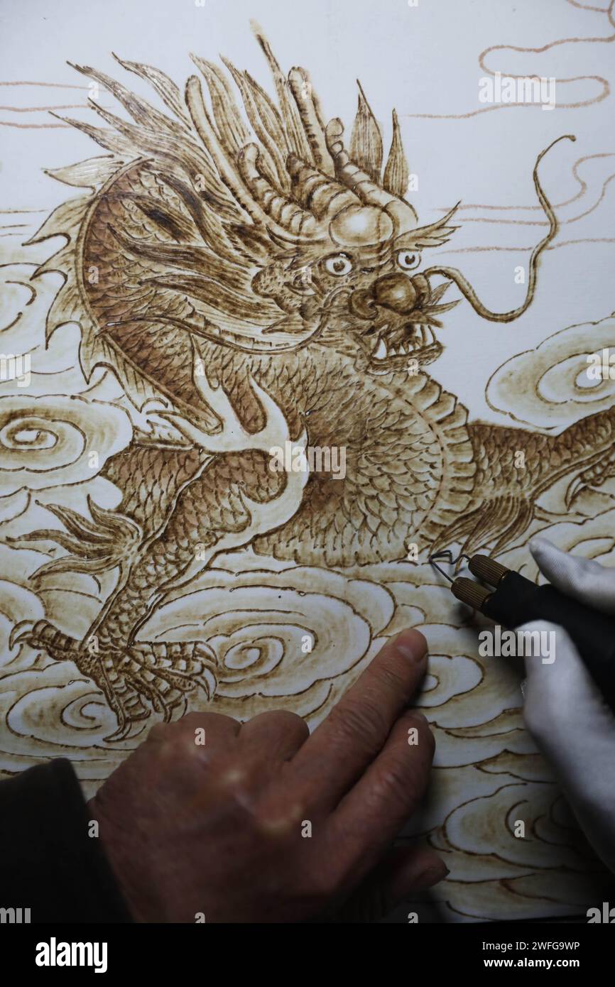 Xuan paper pyrography hi-res stock photography and images - Alamy