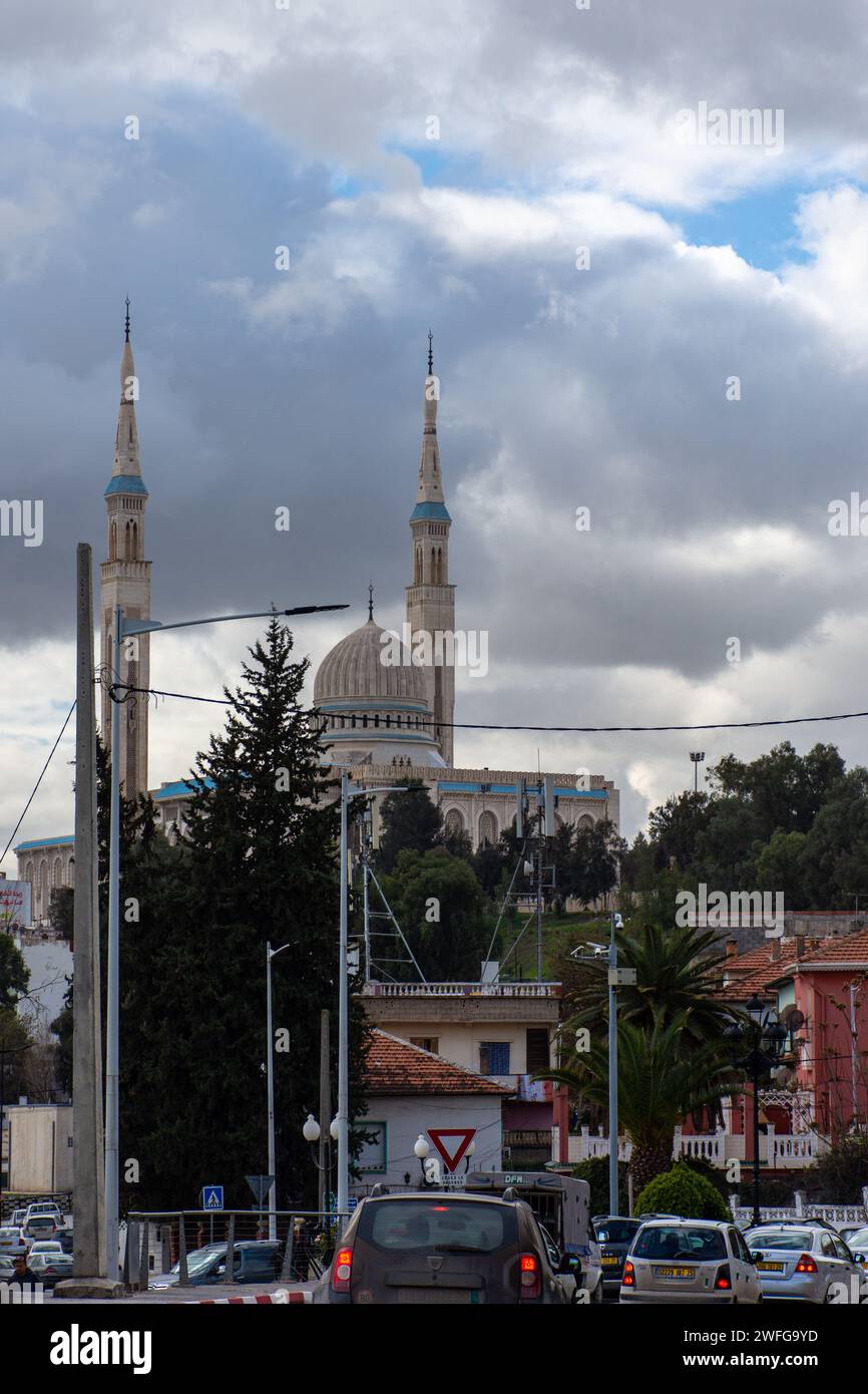 View of Amir Abdel Kader Mosque the famous landmark in Constantine City ...