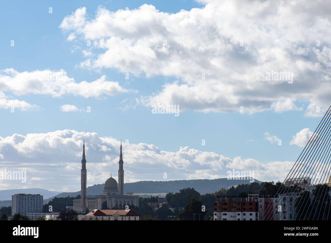View of Amir Abdel Kader Mosque the famous landmark in Constantine City ...