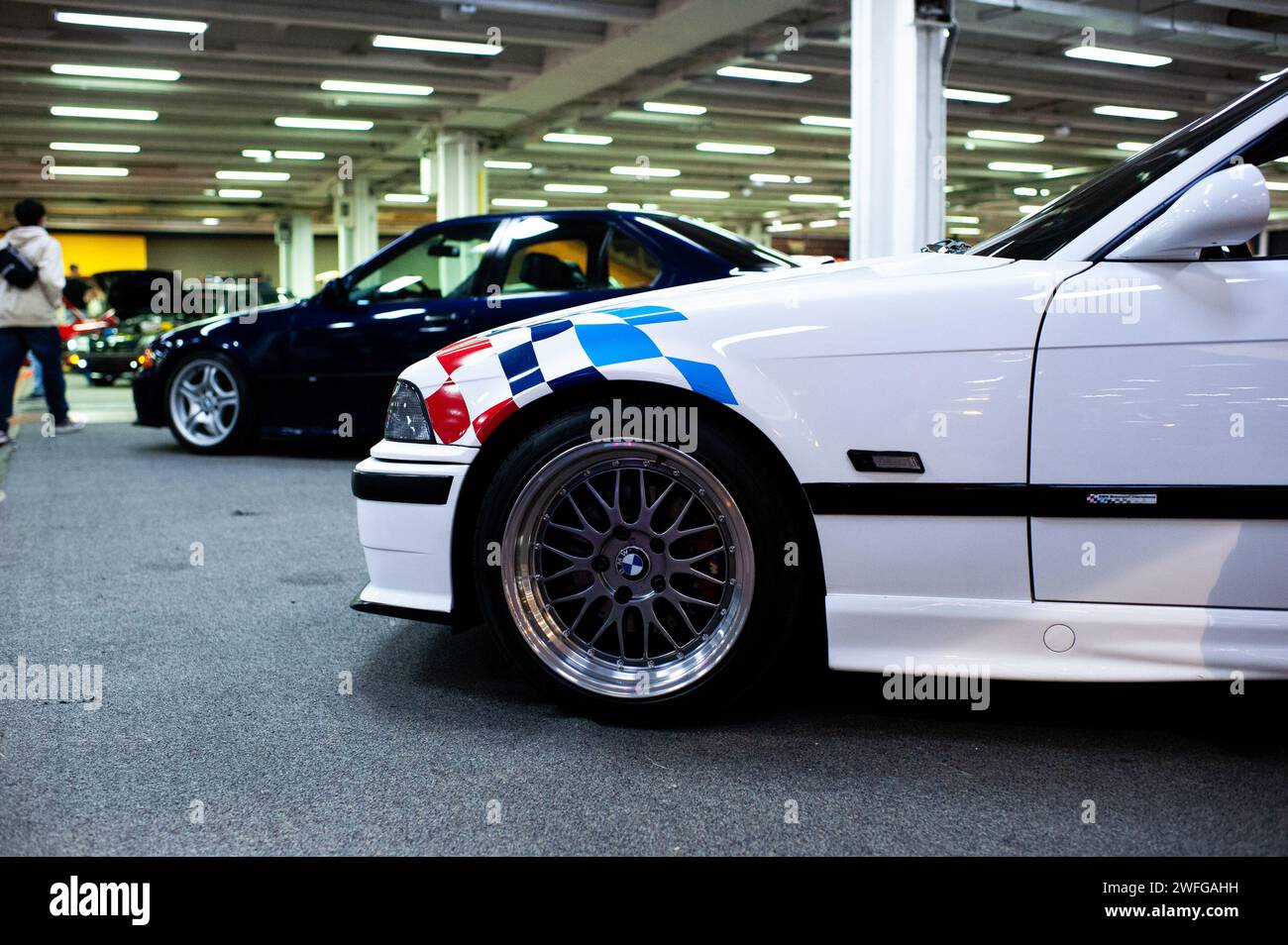 Bogota, Colombia. 28th Jan, 2024. A BMW E36 325i painted with the M3 E36 Lightweight livery ...
