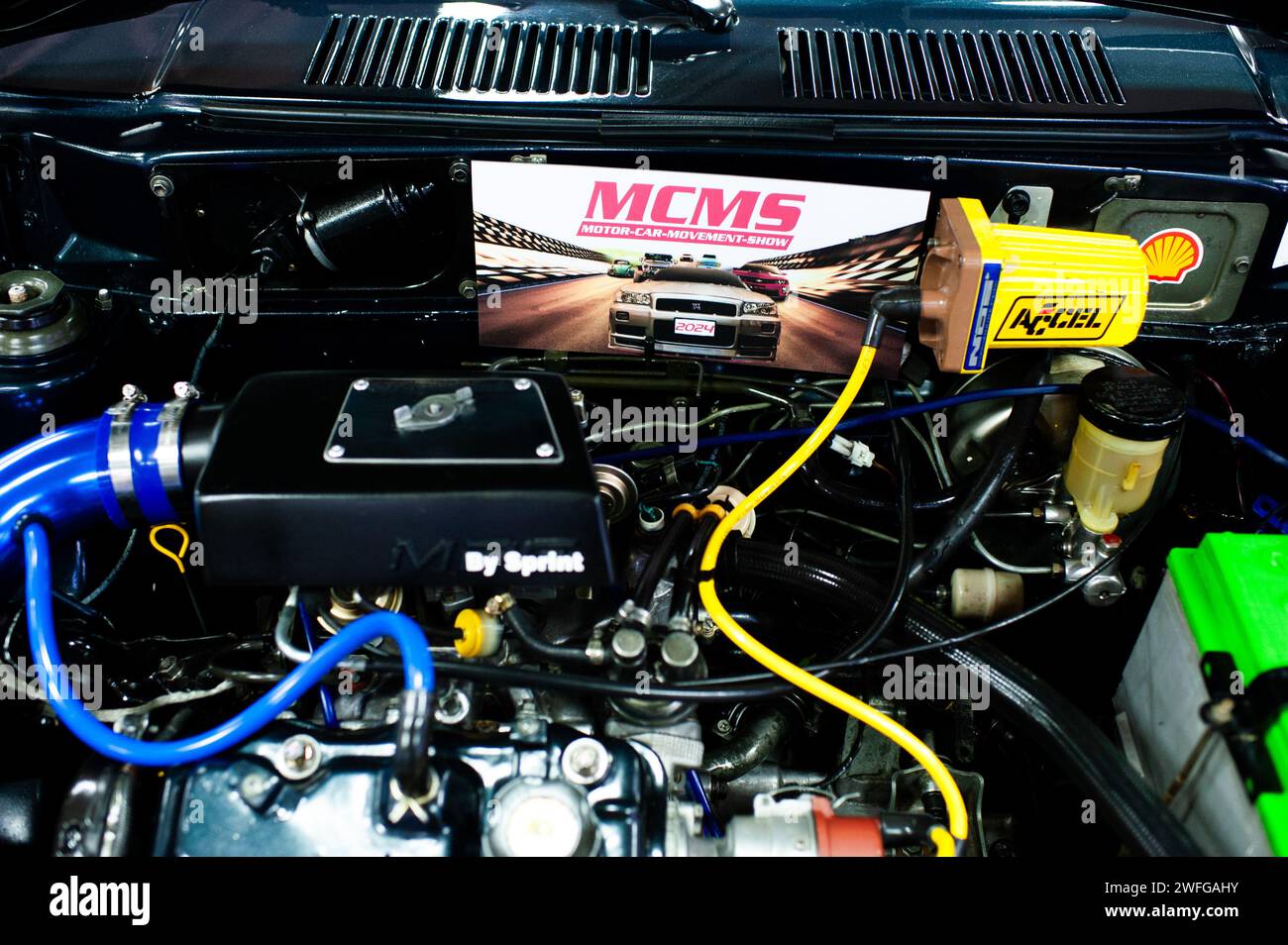 Bogota, Colombia. 28th Jan, 2024. A plate of the MCM Show sits inside ...