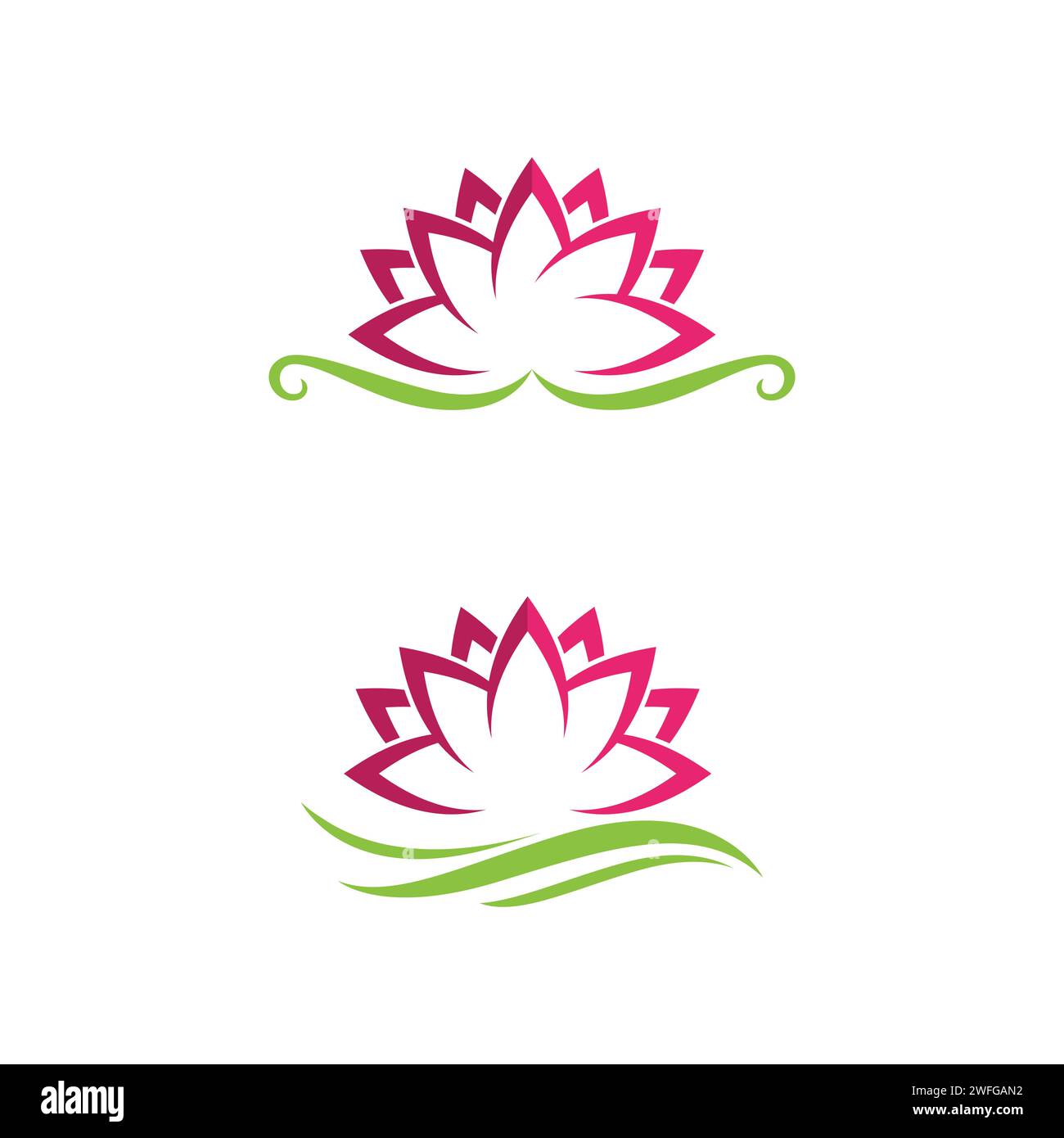 beauty lotus flower vector icon design template Stock Vector Image ...