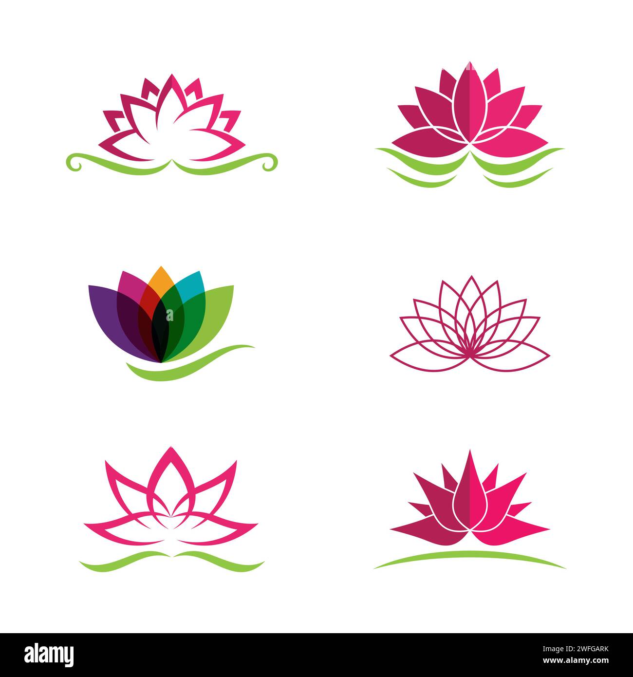 beauty lotus flower vector icon design template Stock Vector Image ...