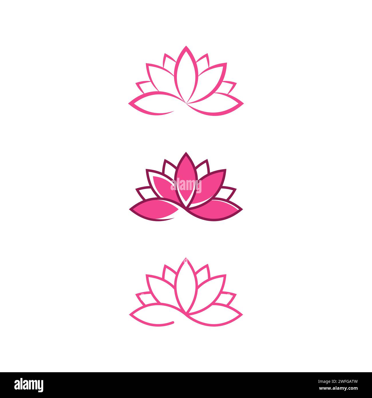 beauty lotus flower vector icon design template Stock Vector Image ...