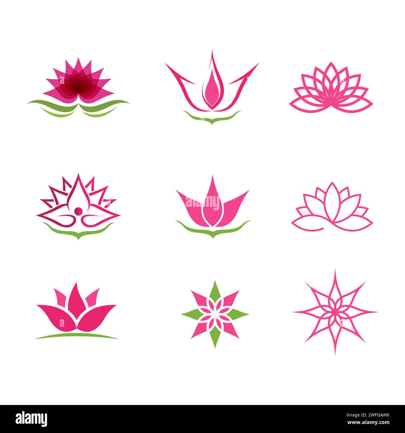 beauty lotus flower vector icon design template Stock Vector Image ...