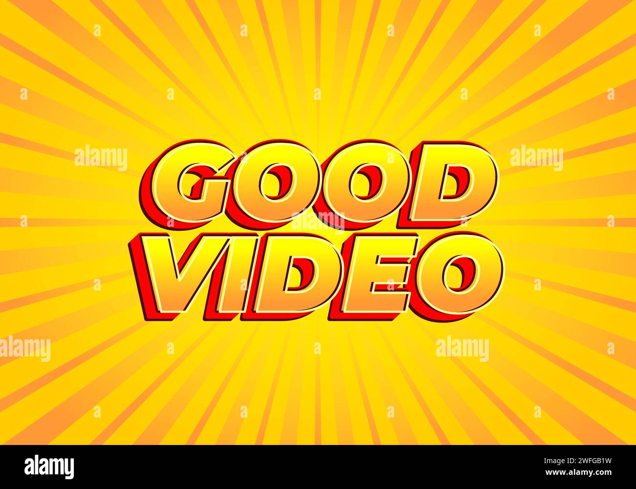 Good video. Text effect design in eye catching color with 3D look ...