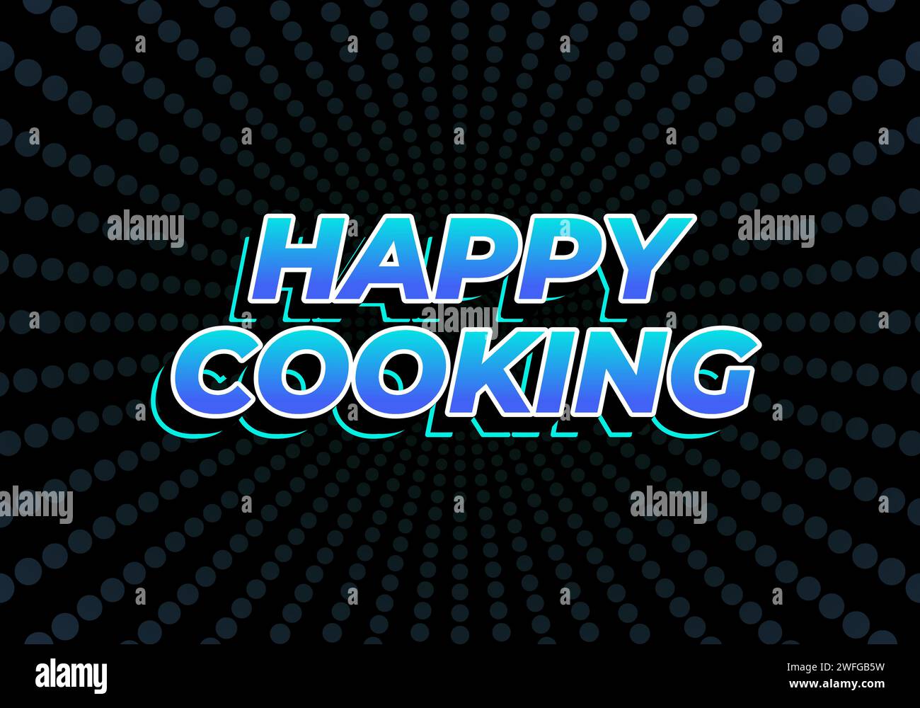 Happy cooking. Text effect design in 3D look. Eye catching color Stock ...