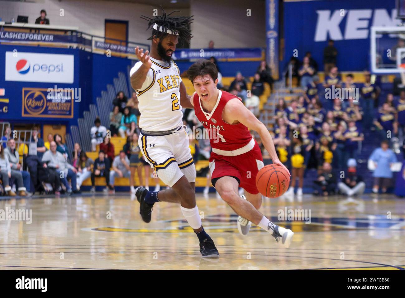 KENT, OH - JANUARY 30: Miami (Oh) Redhawks guard Bradley Dean (1) is ...
