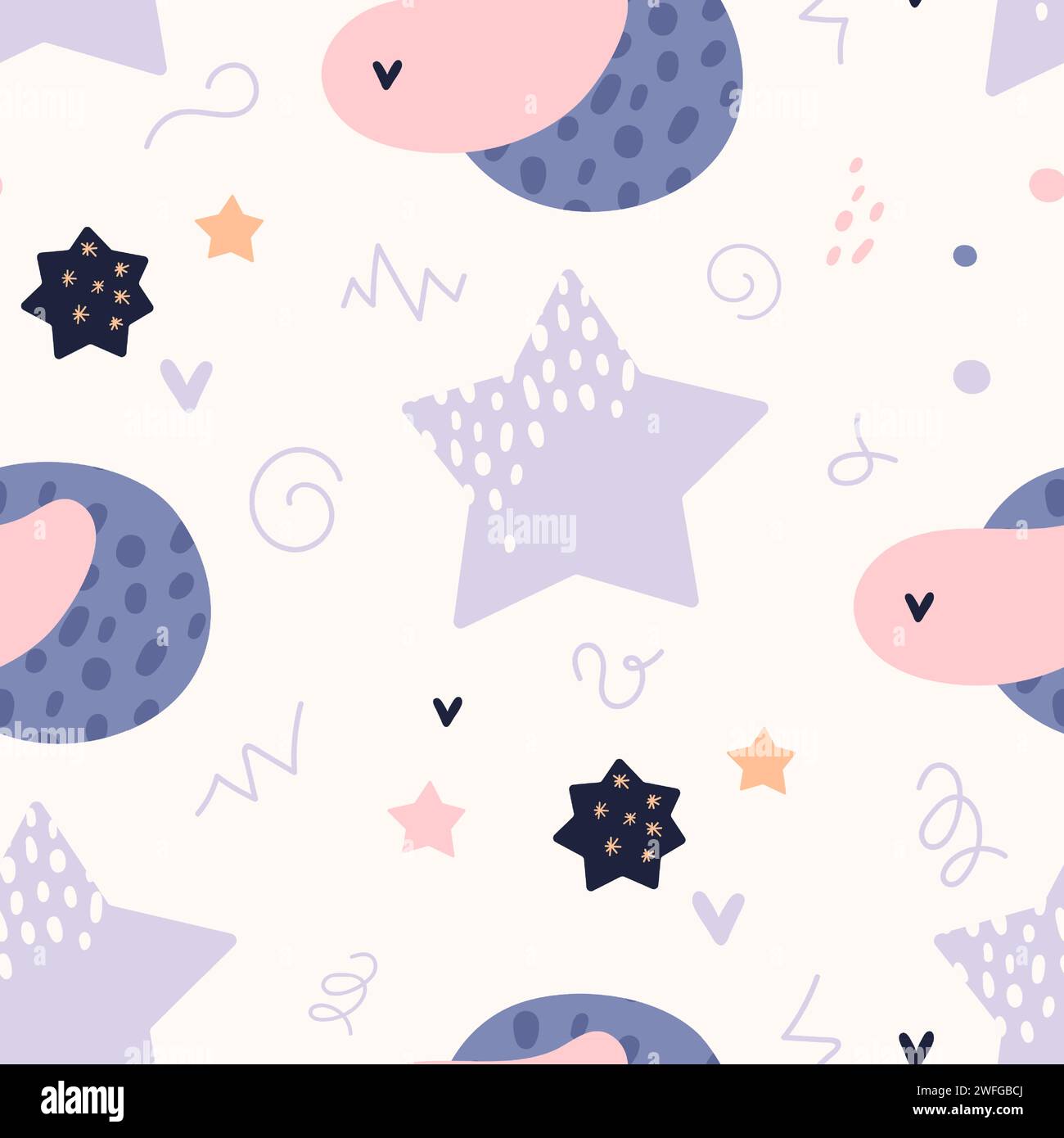 Bohemian baby pattern. Seamless baby pattern in boho style. Bohemian ...