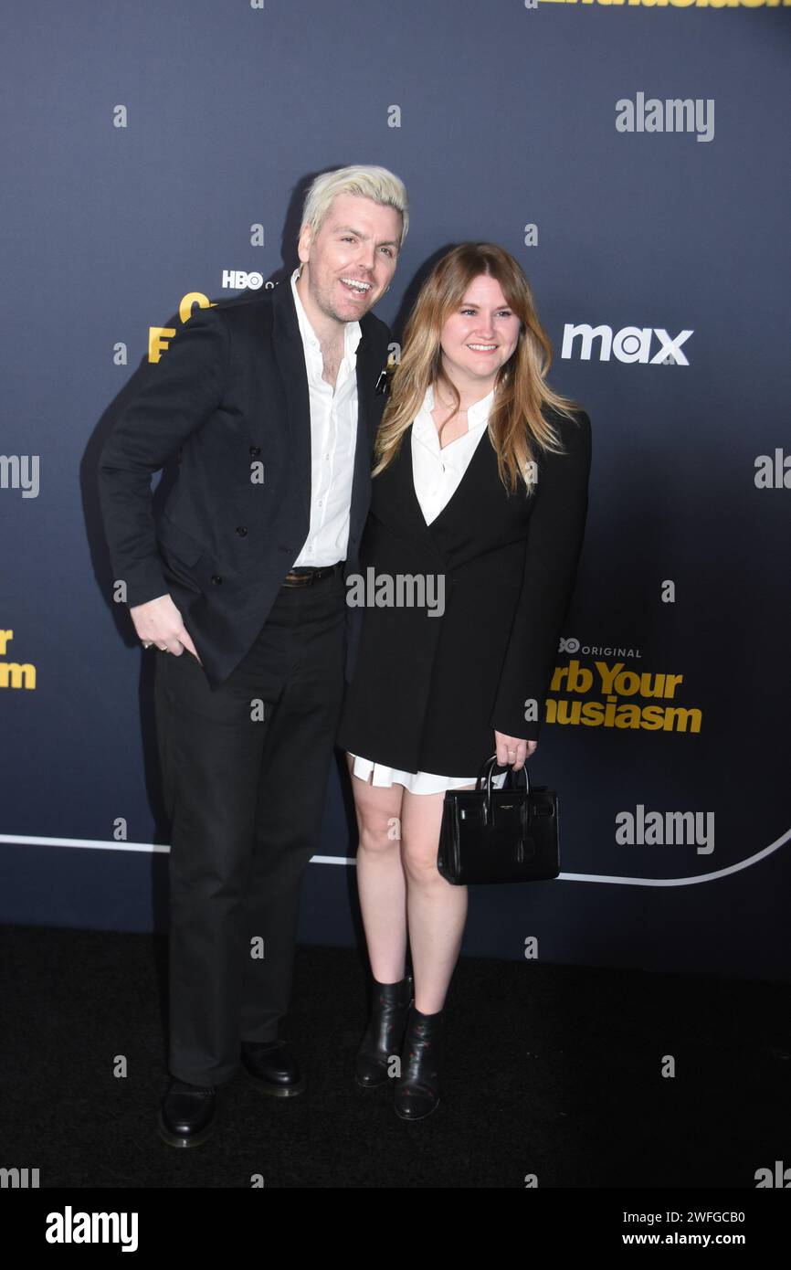 Los Angeles, California, USA 30th January 2024 Animator Luke McGarry and Actress Jillian Bell ...
