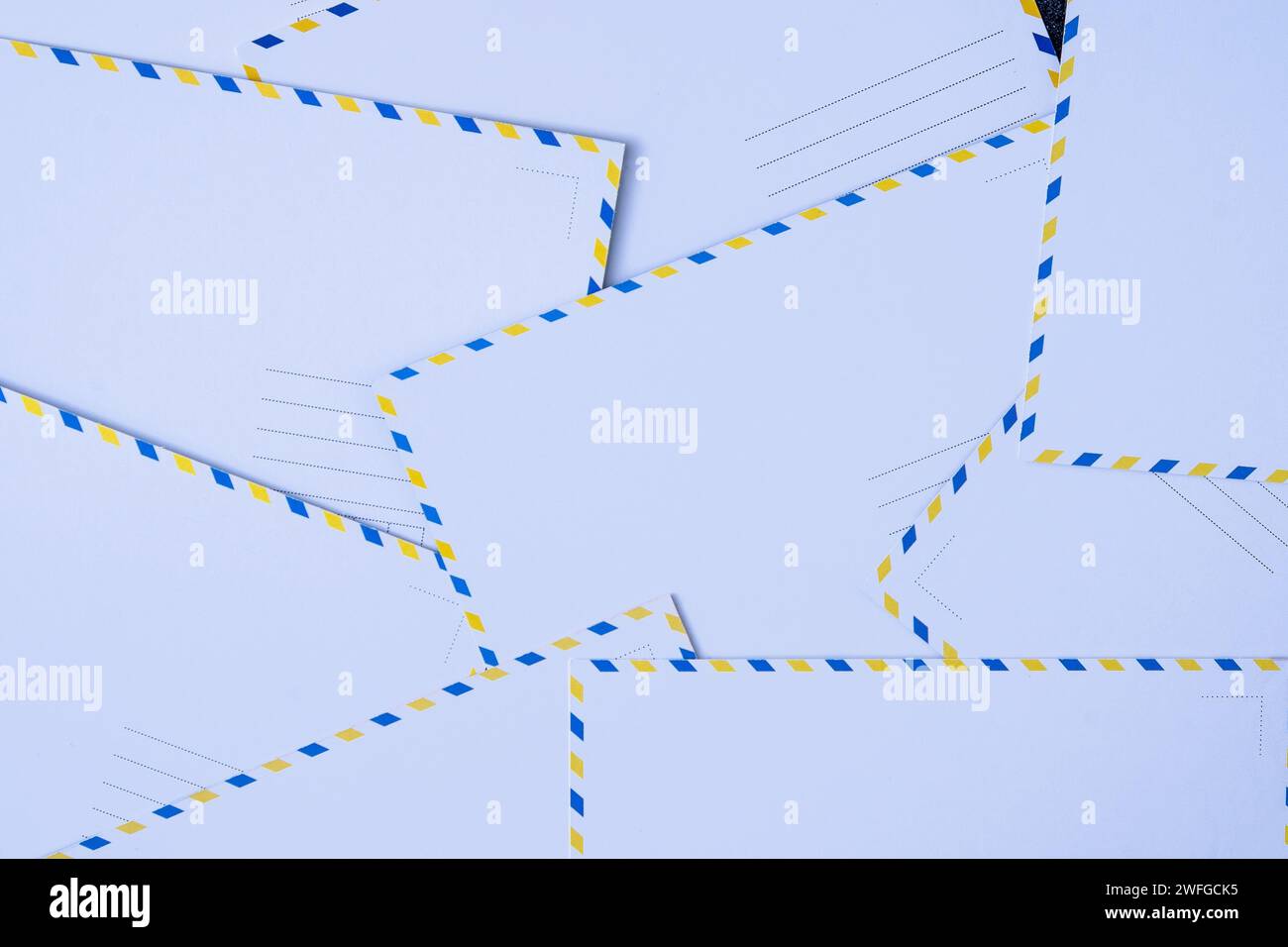 White blank postcards. Postal mail letter. Copy space Stock Photo - Alamy