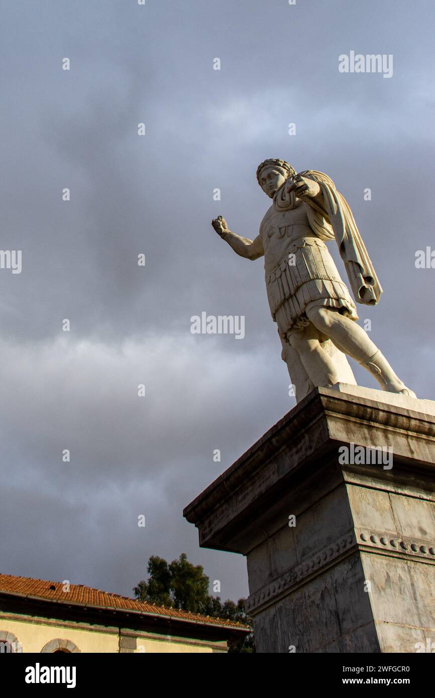 Low-angle view of the Statue of Emperor Constantine. Algeria Stock ...