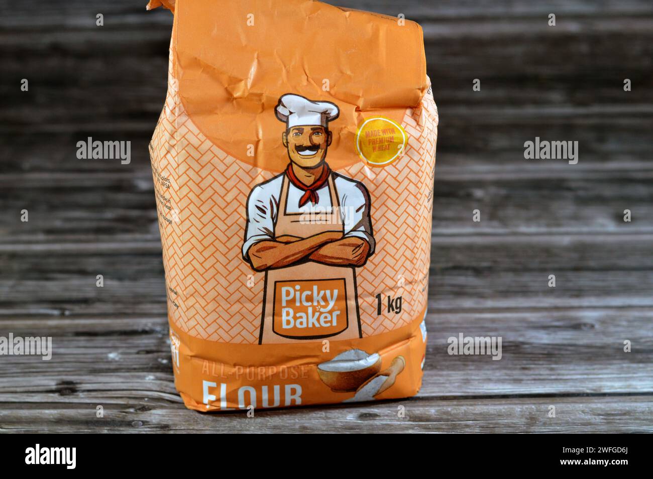 Cairo, Egypt, January 27 2024: Picky baker all purpose flour, bakery ...