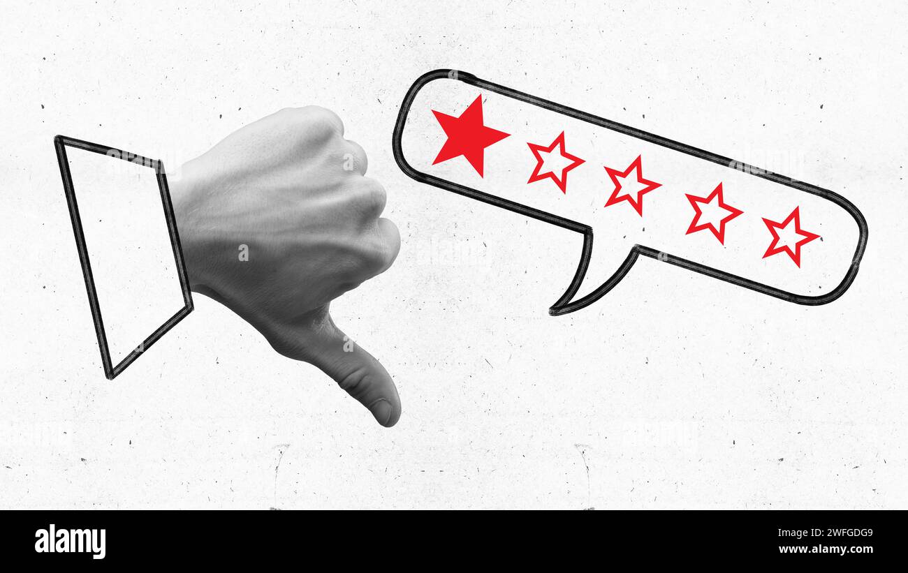 Black dislike in speech bubble hi-res stock photography and images - Alamy