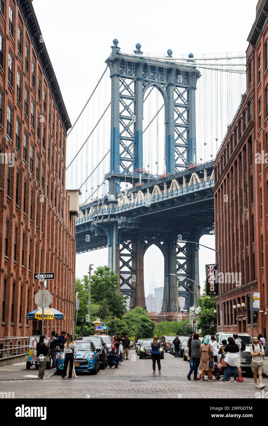 New York City: Manhattan Bridge, from Brooklyn Stock Photo - Alamy