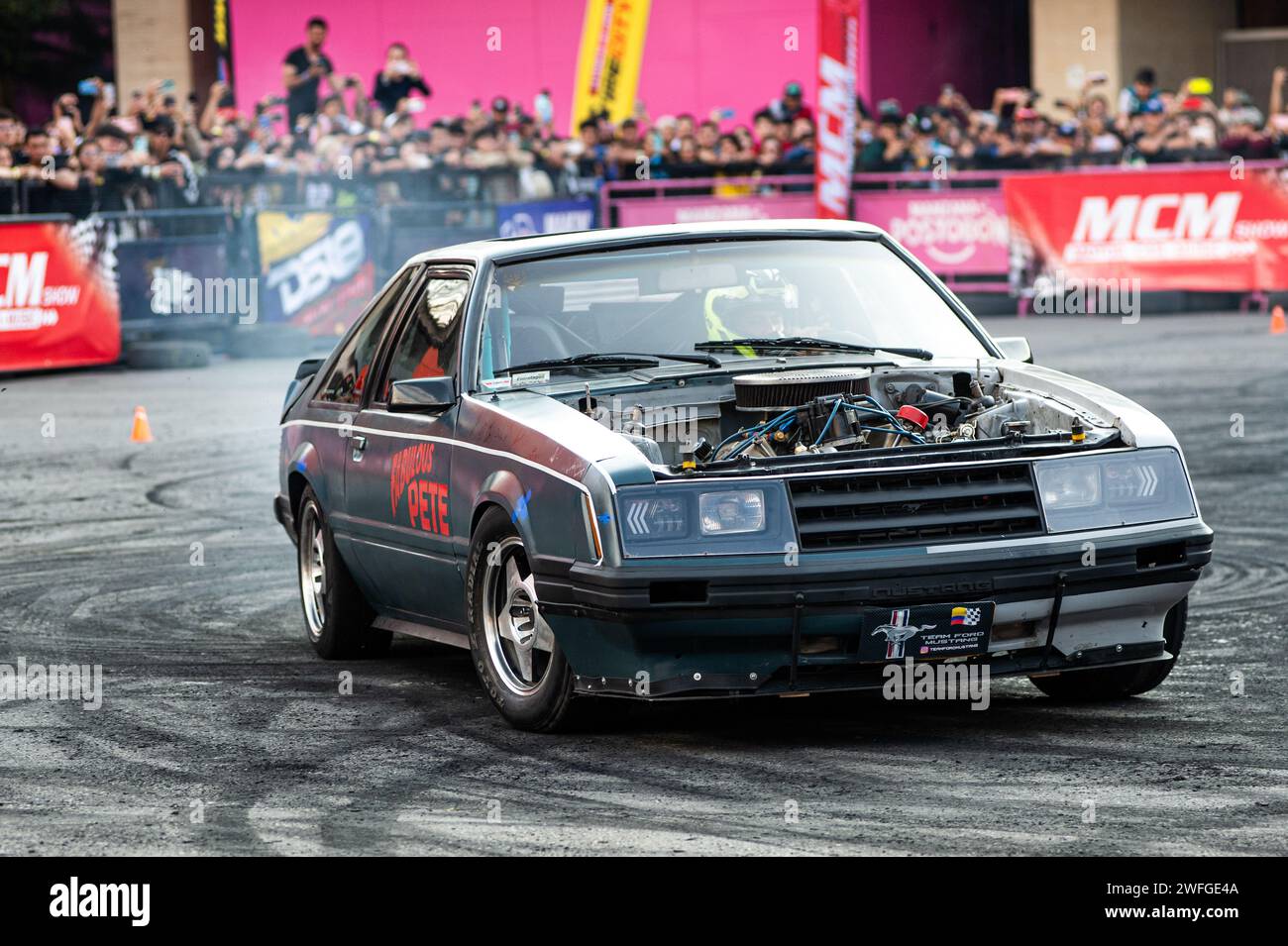 Bogota, Colombia. 28th Jan, 2024. A Fox Body Mustang from 1979 is ...