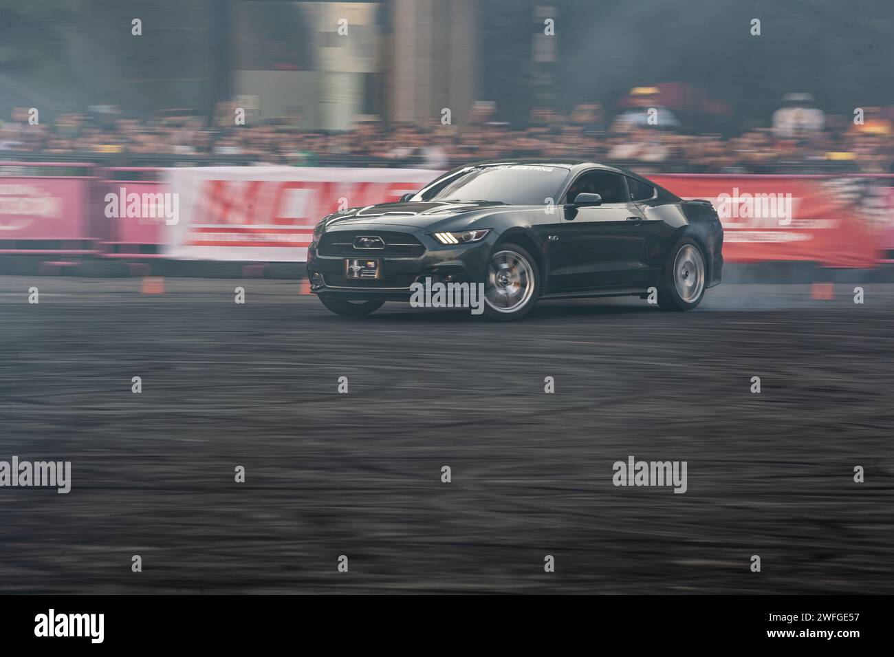 Bogota, Colombia. 28th Jan, 2024. A Ford Mustang GT is on display at ...