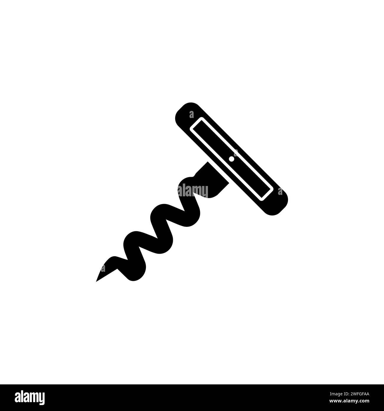 Corkscrew flat vector icon. Simple solid symbol isolated on white background Stock Vector Image ...
