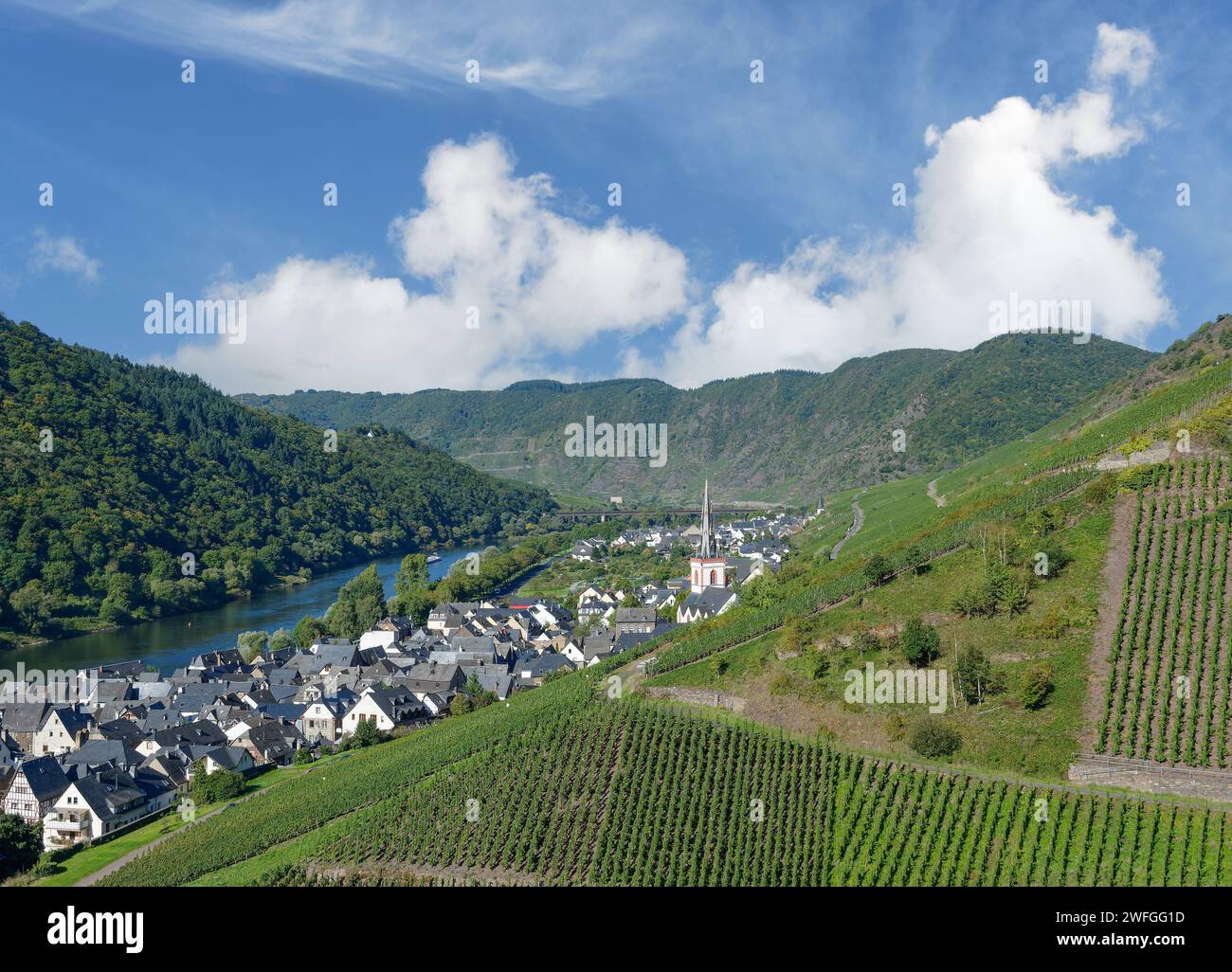Wine Village of Ediger Eller at Mosel River in Mosel Valley,Rhineland ...
