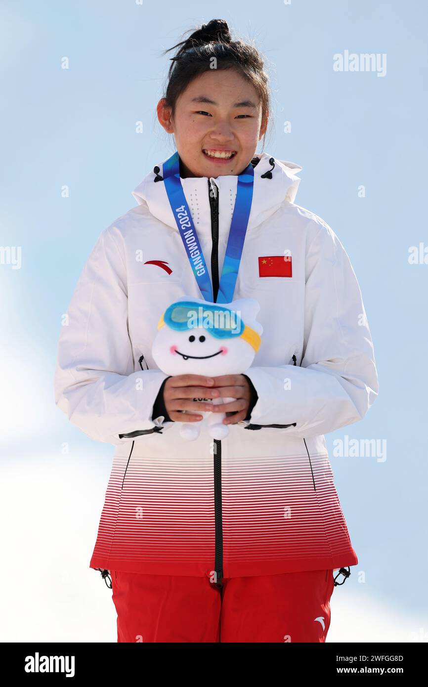 Hoengseong, South Korea. 31st Jan, 2024. Silver medallist Chen Zihan of ...