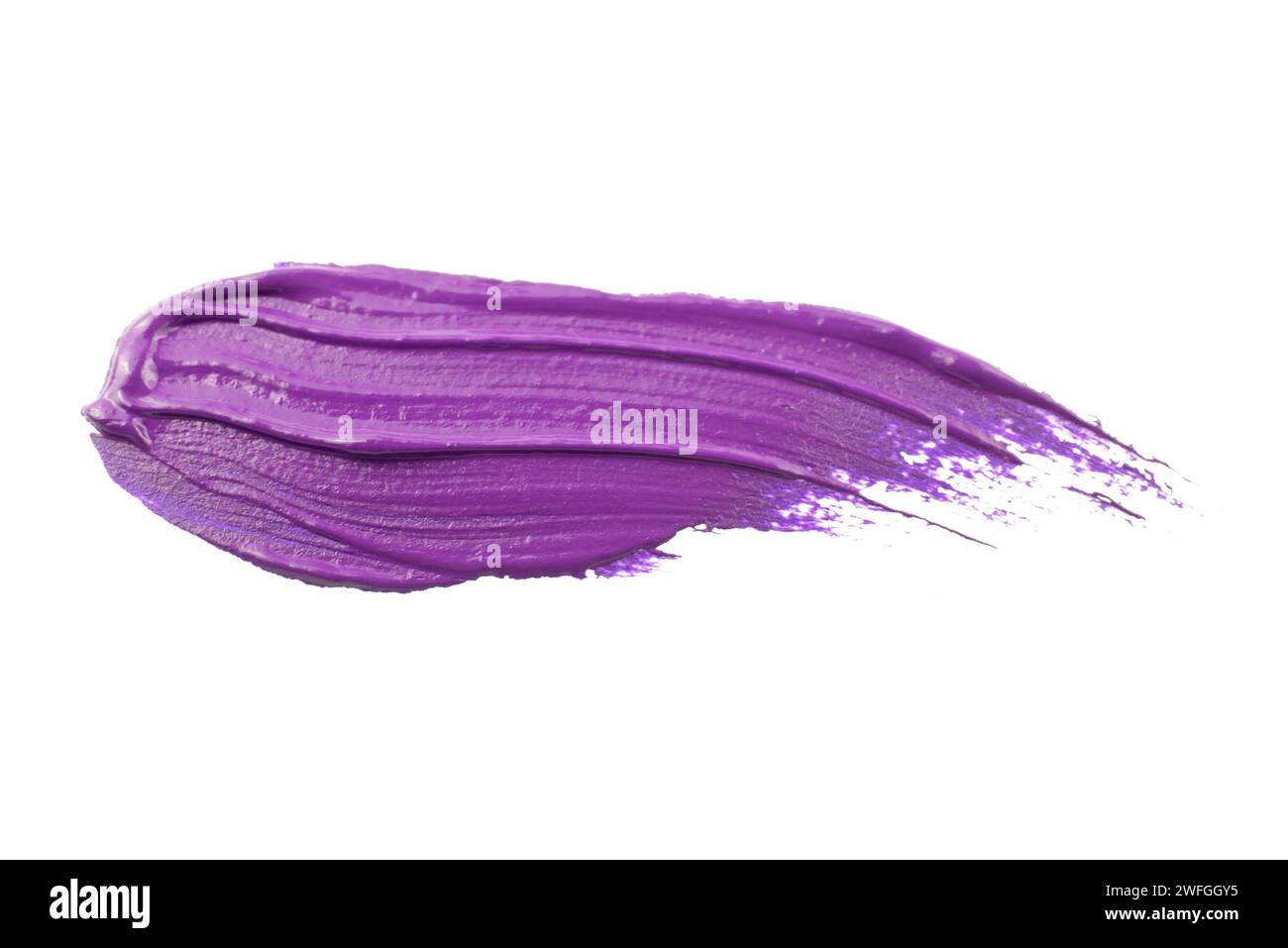 paint smear smudge swatch isolated on white background. Cream makeup ...