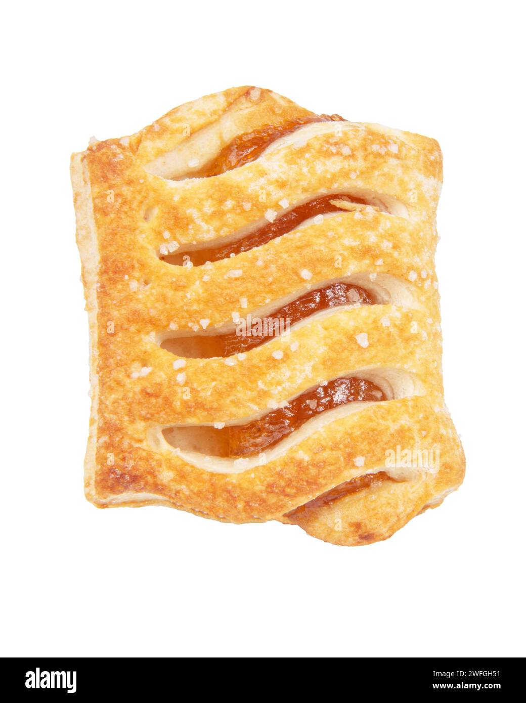 Puff pastry cookies fresh bakery shack isolated on the white background ...