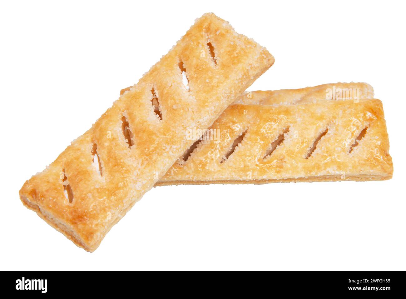Puff pastry cookies fresh bakery shack isolated on the white background ...