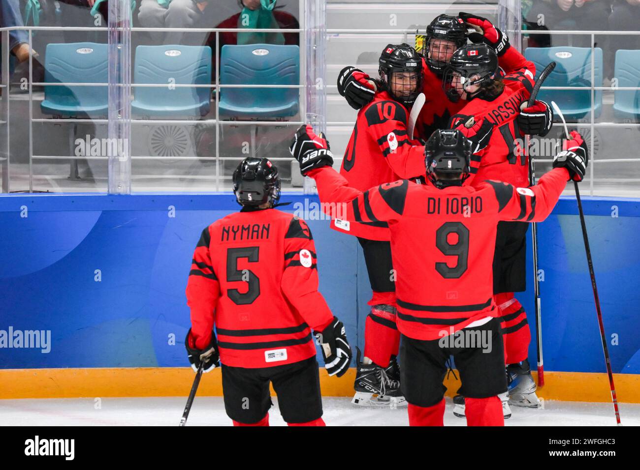 Gangneung, South Korea. 31st Jan, 2024. Keaton Verhoeff of Canada (top ...