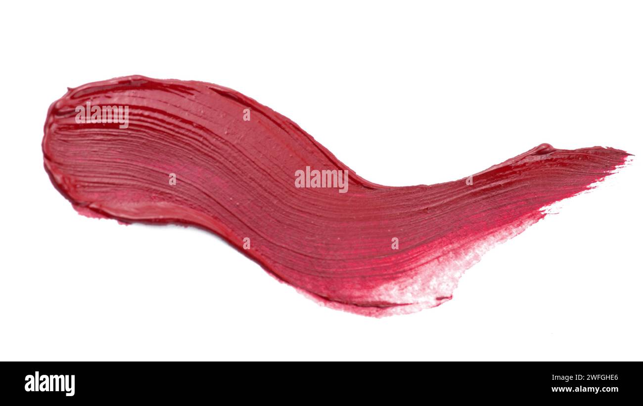 Red acrylic brushstroke on Cut Out Stock Images & Pictures - Alamy