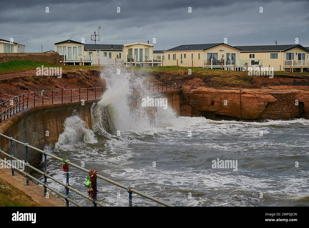 A little rough tide below Church Point Stock Photo - Alamy