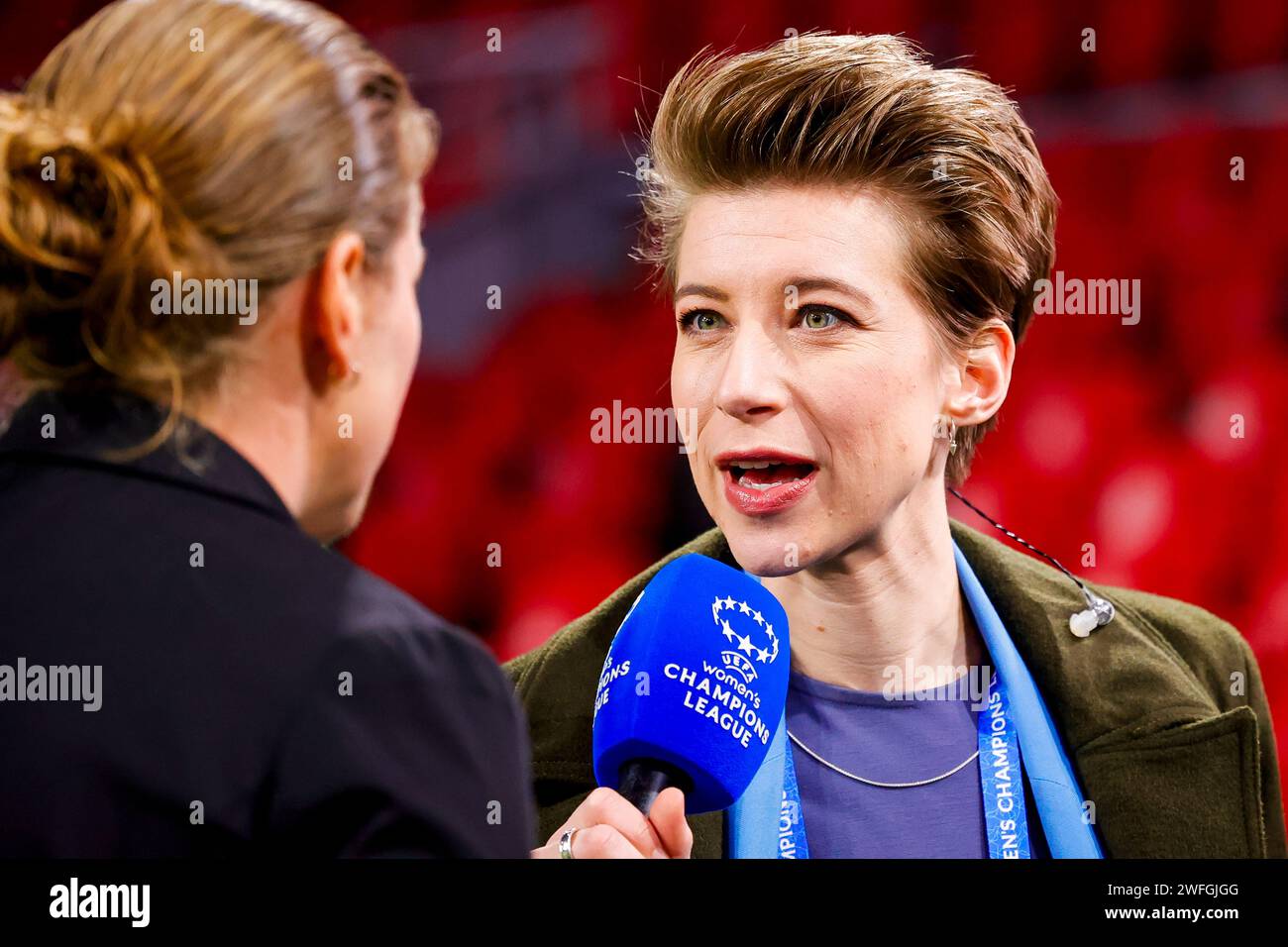 AMSTERDAM, NETHERLANDS - JANUARY 30: Rivkah op het veld (NOS) looks on ...