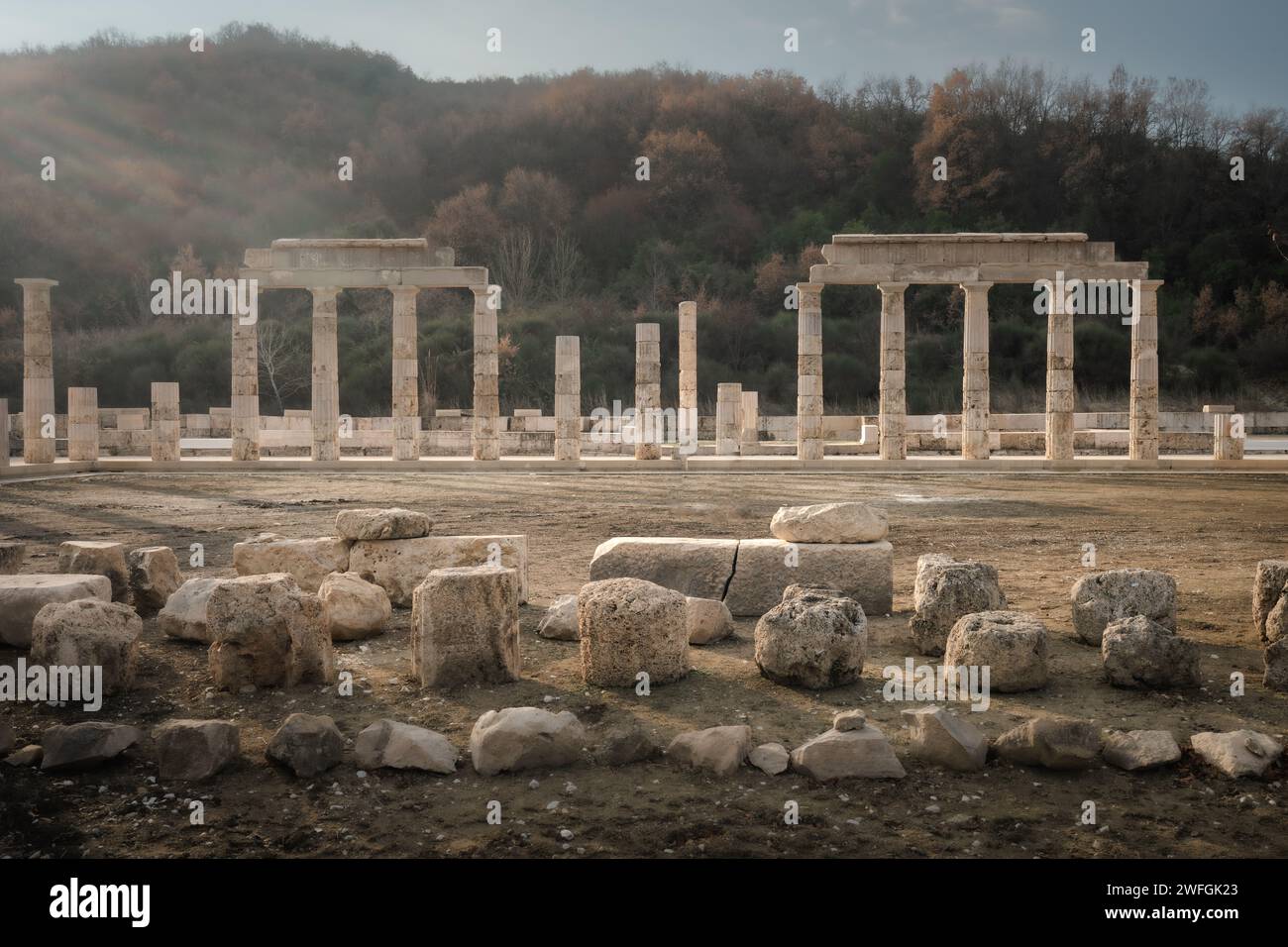 Palace of Aigai Stock Photo - Alamy